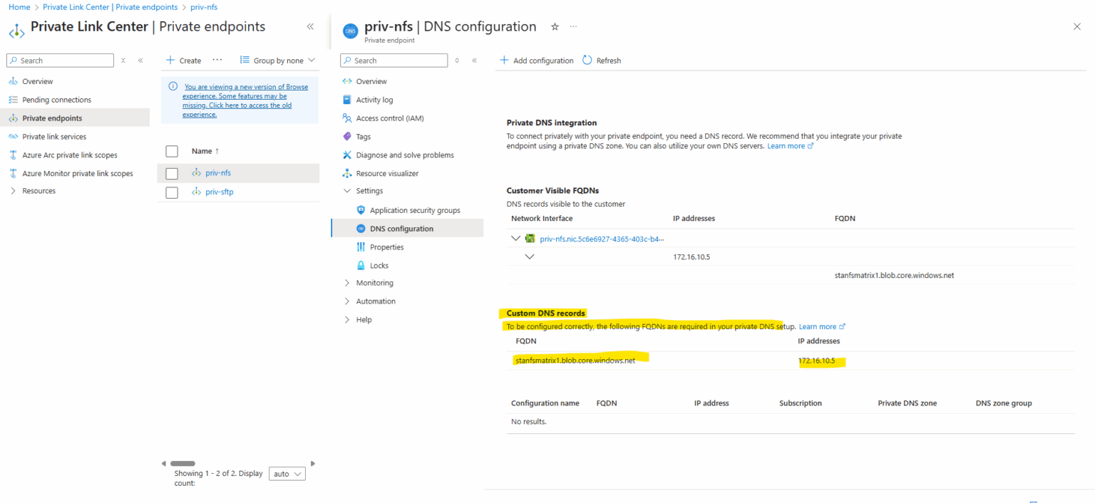 Set Up An Azure Storage Account And Blob Storage For Nfs Access By Using A Private Endpoint