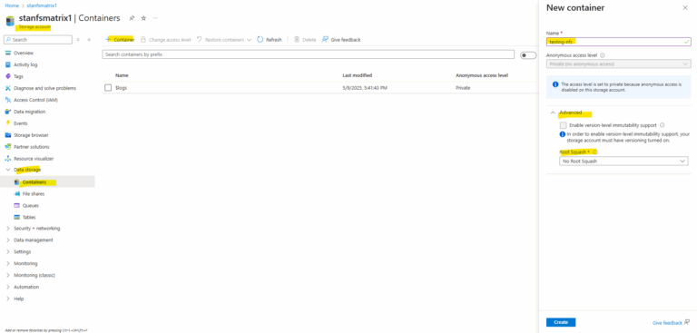 Set Up An Azure Storage Account And Blob Storage For Nfs Access By Using A Private Endpoint
