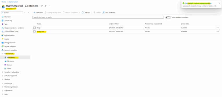 Set Up An Azure Storage Account And Blob Storage For Nfs Access By Using A Private Endpoint