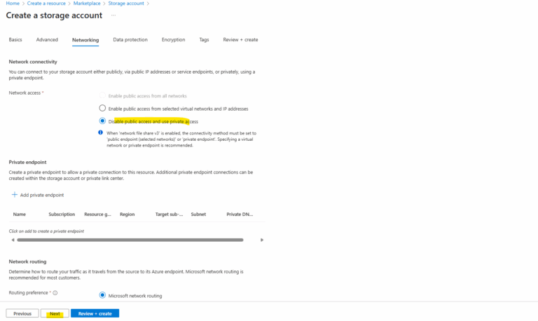 Set Up An Azure Storage Account And Blob Storage For Nfs Access By Using A Private Endpoint