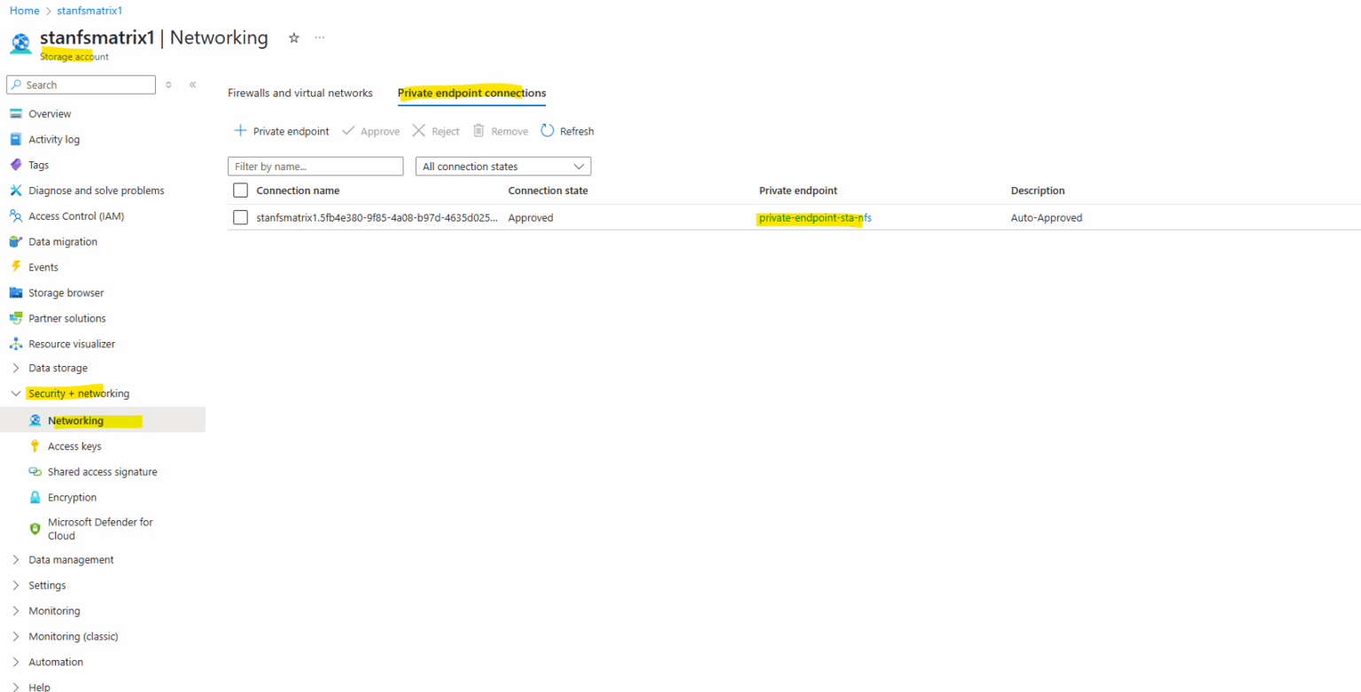 Set Up An Azure Storage Account And Blob Storage For Nfs Access By