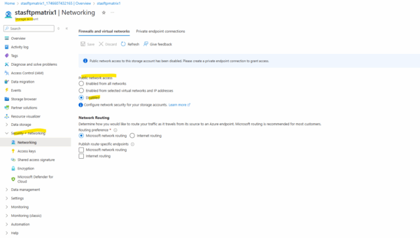 Set up an Azure Storage Account and Blob Storage for SFTP Access by using a Private Endpoint ...