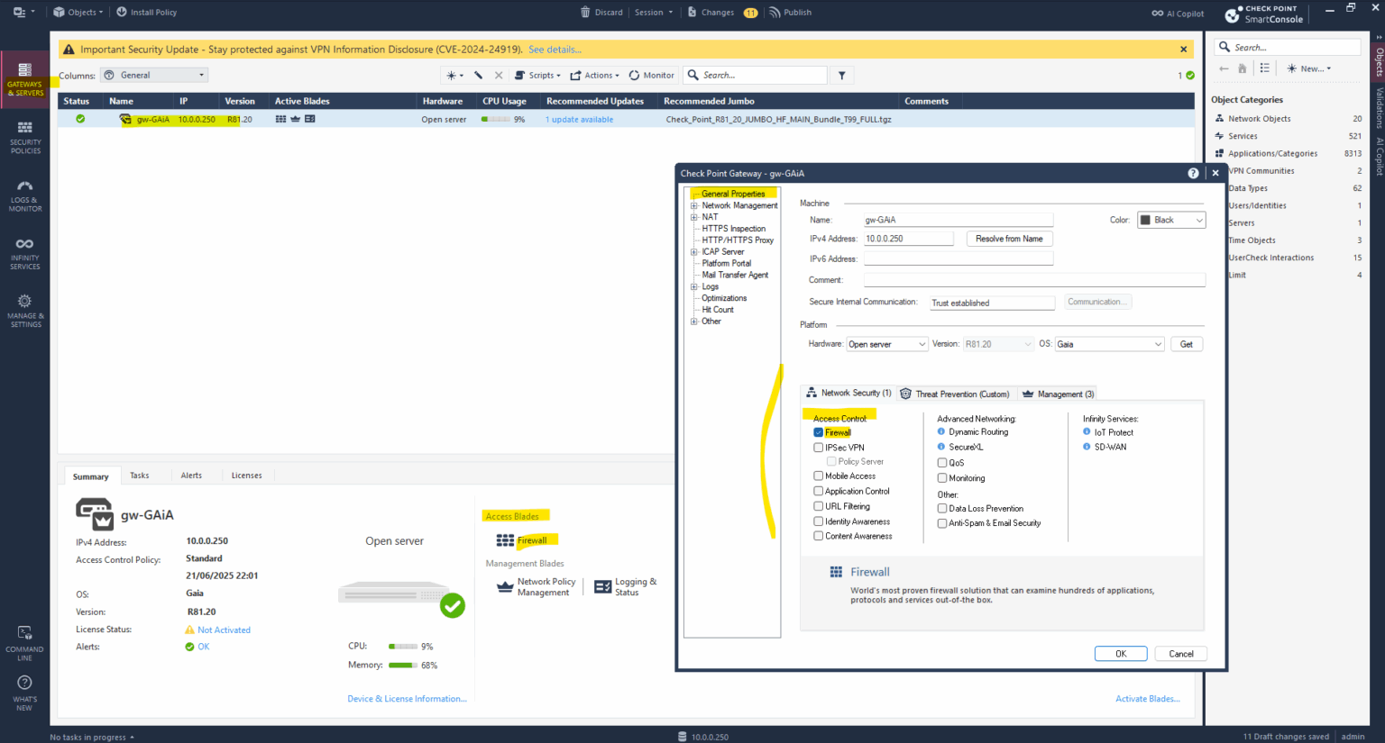 Step-by-Step Guide: Setting Up Check Point GAiA as Security Gateway ...