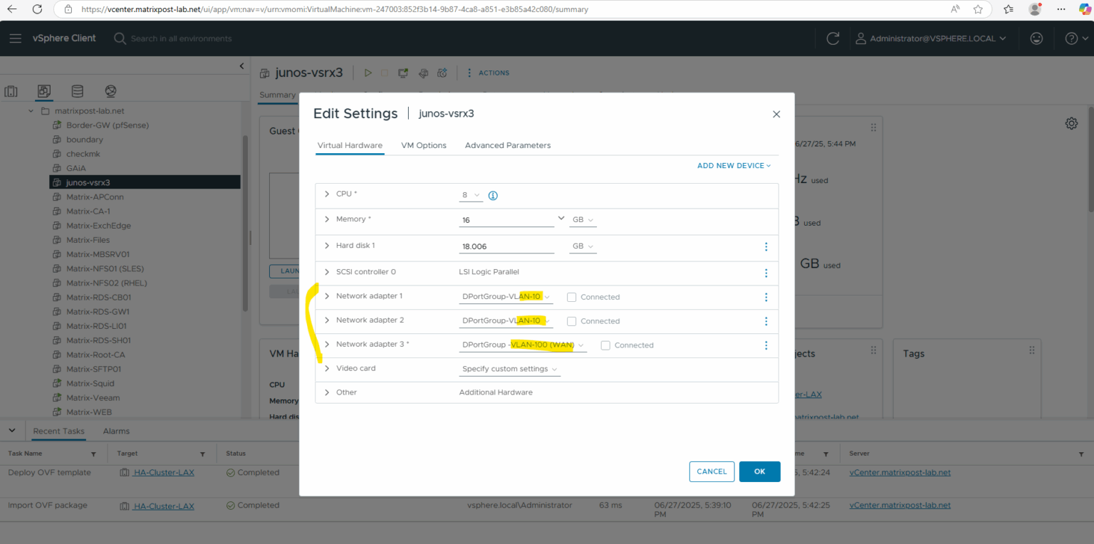 Step-by-Step Guide: Setting Up Juniper vSRX3 Appliance - .matrixpost.net