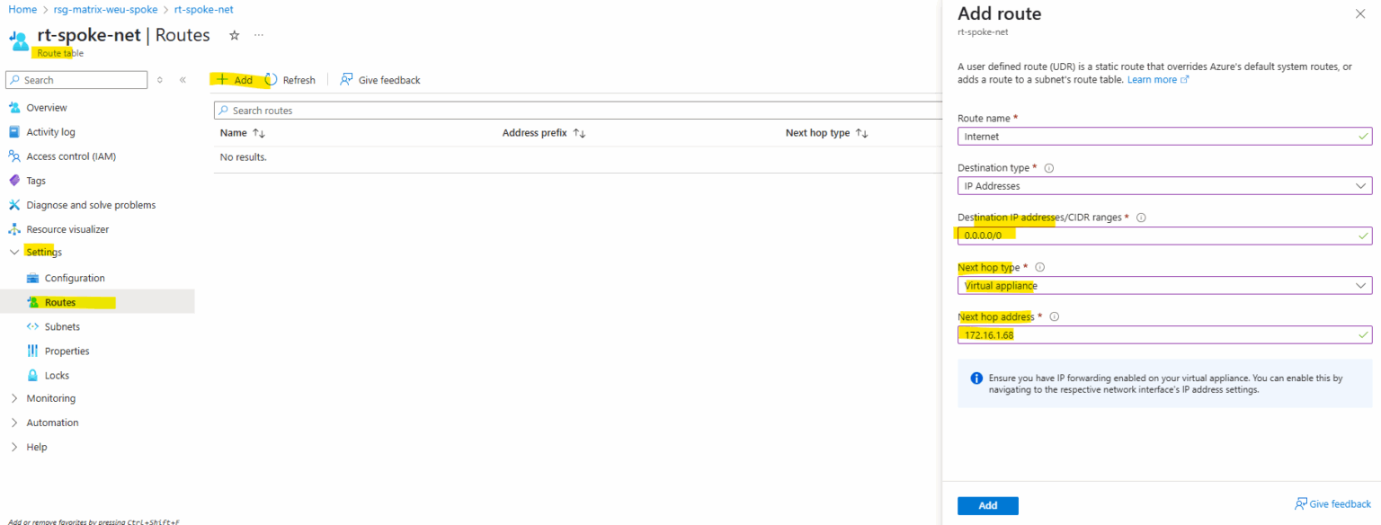 Set Up An Azure Hub Spoke Network Architecture By Using Azure Firewall