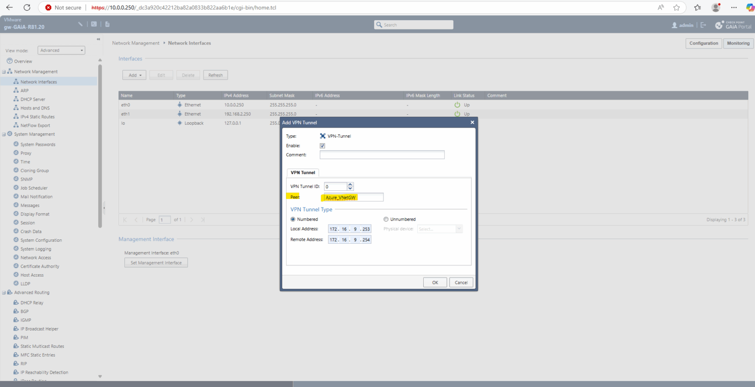 Step-by-Step Guide: Setting up a route-based S2S IPSec VPN Tunnel between Azure and On-Premise ...