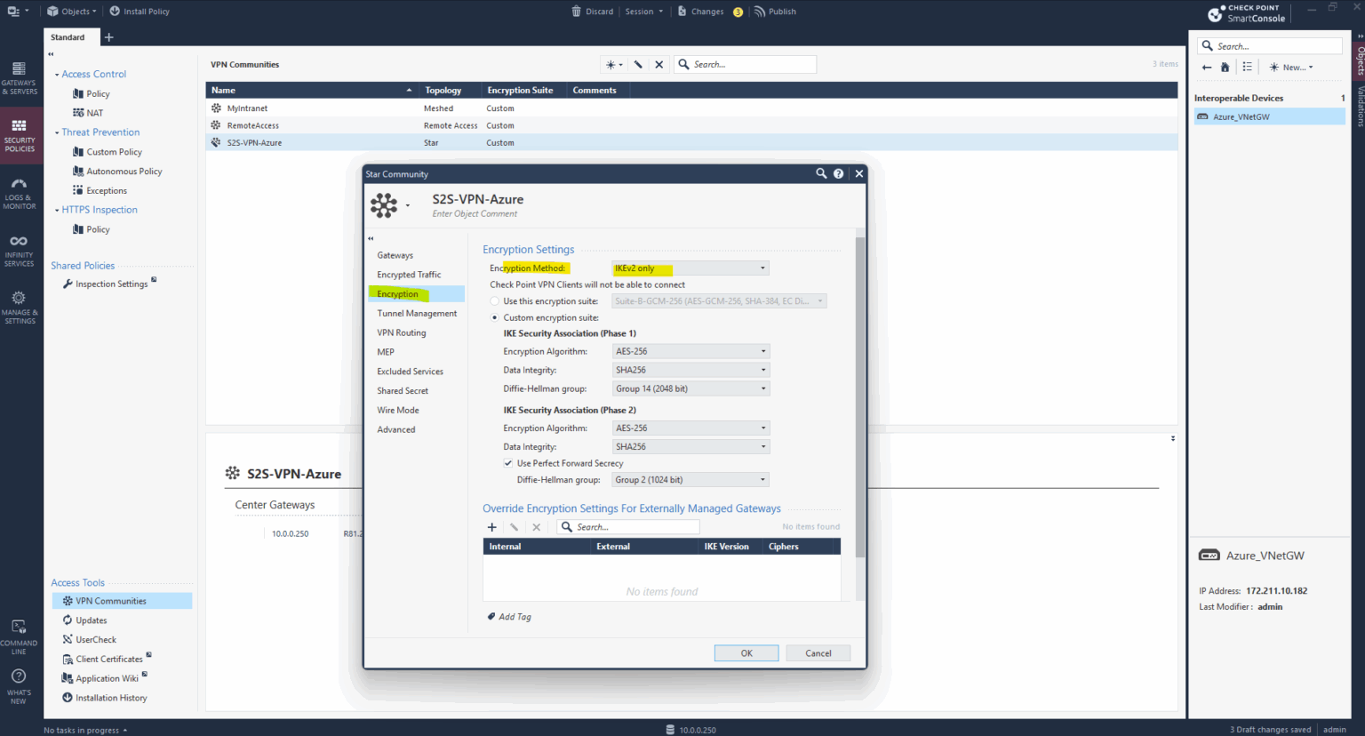 Step-by-Step Guide: Setting up a route-based S2S IPSec VPN Tunnel between Azure and On-Premise ...
