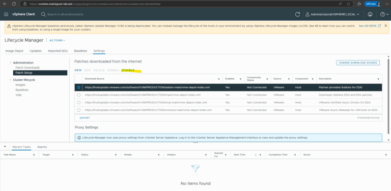 VMware Public Patch Repository URLs were deprecated as of April 23 ...