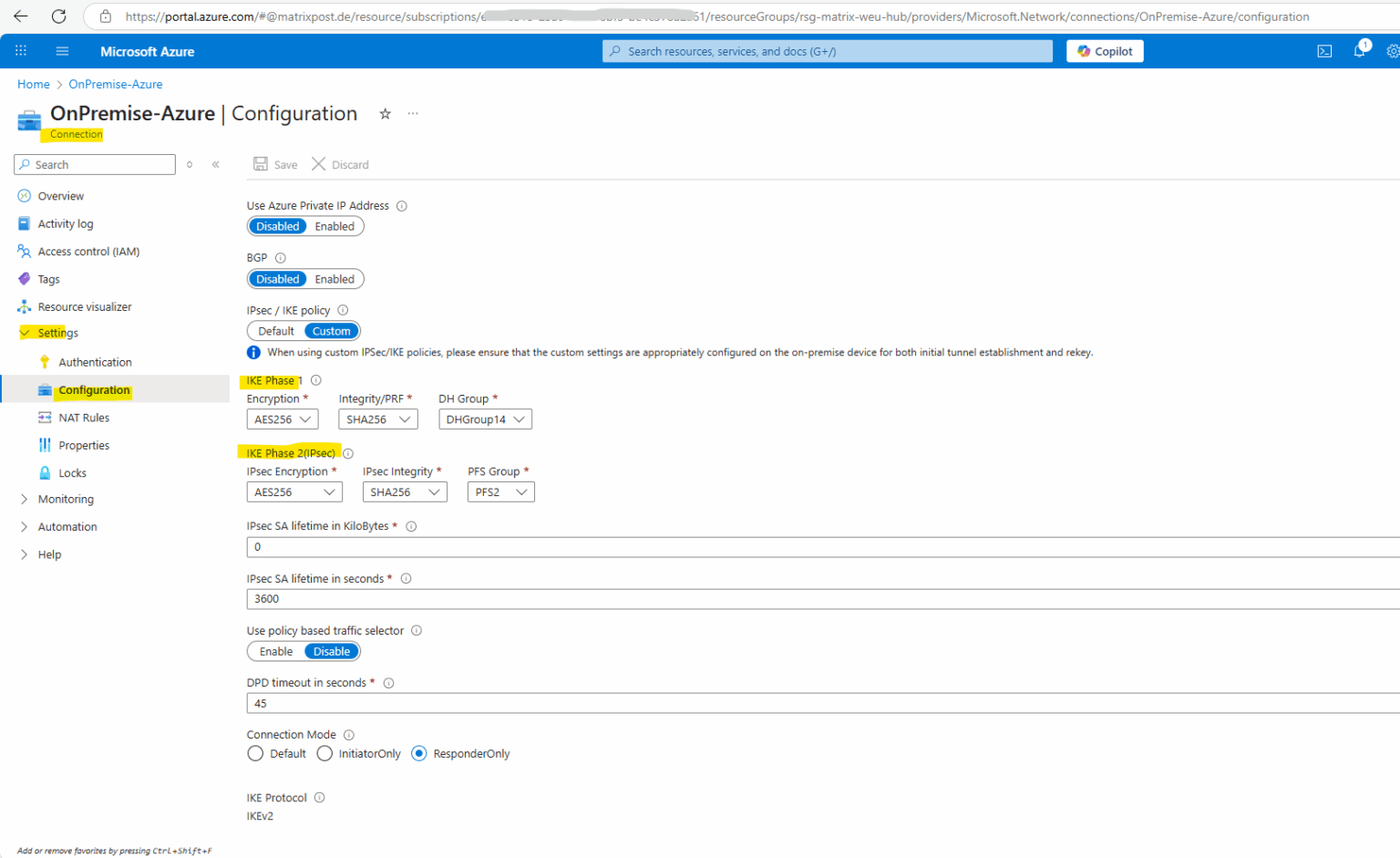 Step-by-Step Guide: Setting up a route-based S2S IPSec VPN Tunnel between Azure and On-Premise ...