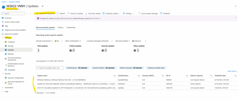 Register SQL Server Installation with Azure and using Azure Update ...