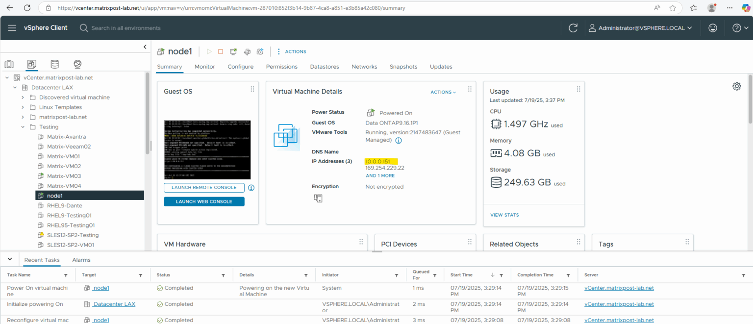Step-by-Step Guide Part 1: How to build your own NetApp ONTAP 9 LAB - .matrixpost.net