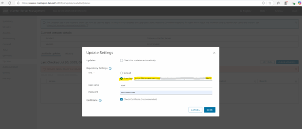 VMware Public Patch Repository URLs were deprecated as of April 23 ...