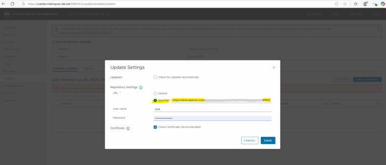 VMware Public Patch Repository URLs were deprecated as of April 23 ...