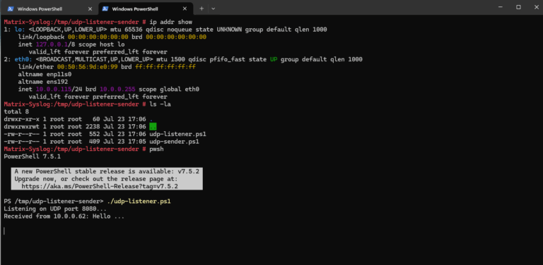Simple UDP Messaging in PowerShell or Ncat: Build your own Listener and Sender - .matrixpost.net