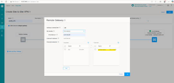 Step-by-Step Guide: Setting up a route-based S2S IPSec VPN Tunnel ...