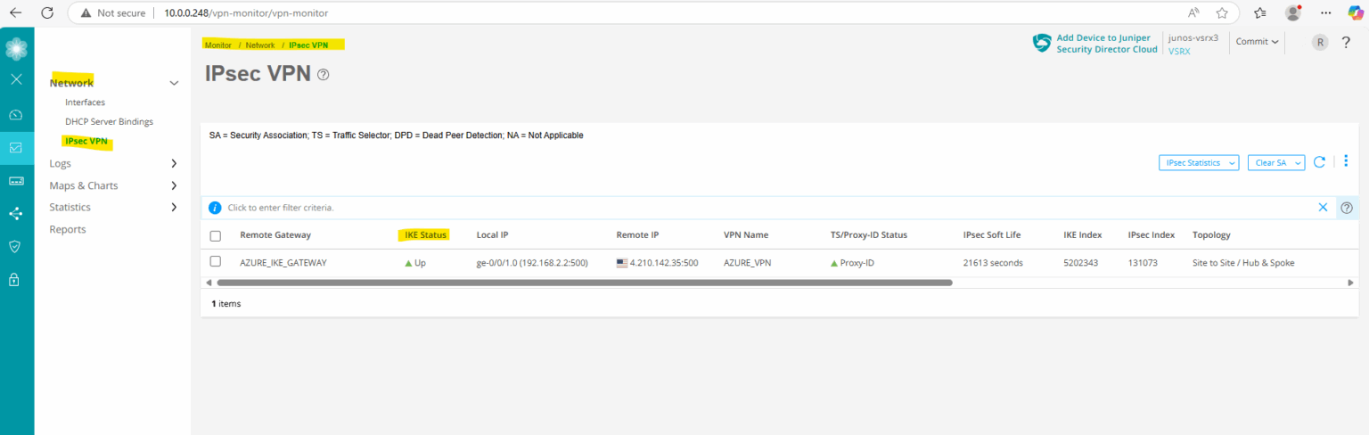 Step-by-Step Guide: Setting up a route-based S2S IPSec VPN Tunnel between Azure and On-Premise ...