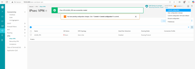 Step-by-Step Guide: Setting up a route-based S2S IPSec VPN Tunnel ...