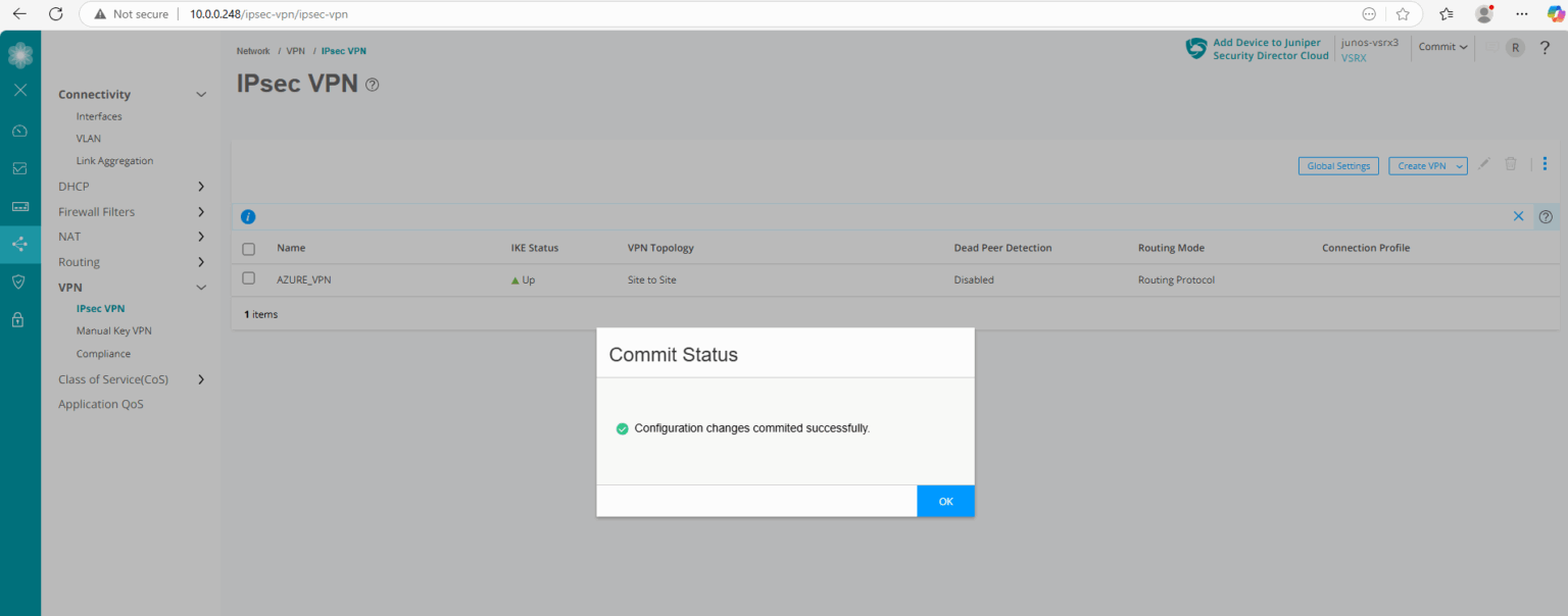 Step-by-Step Guide: Setting up a route-based S2S IPSec VPN Tunnel ...