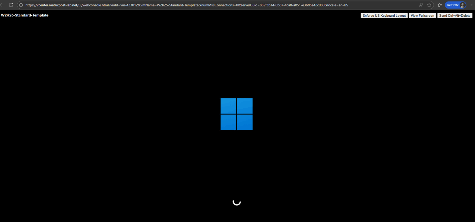 VMware vSphere boot loop when trying to boot from Windows Server 2025 ...