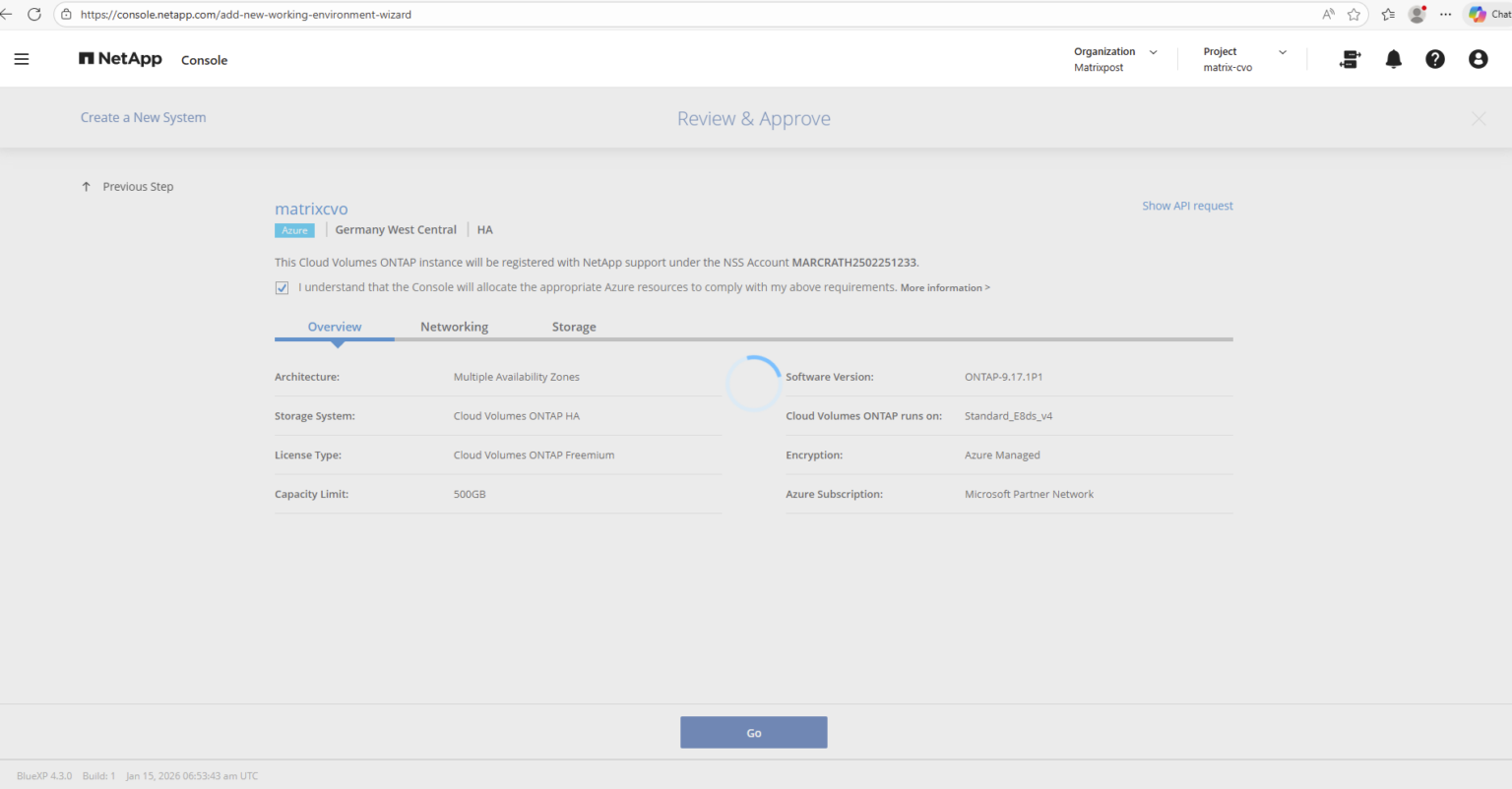 Deploying NetApp Cloud Volumes ONTAP (CVO) in Azure using NetApp ...